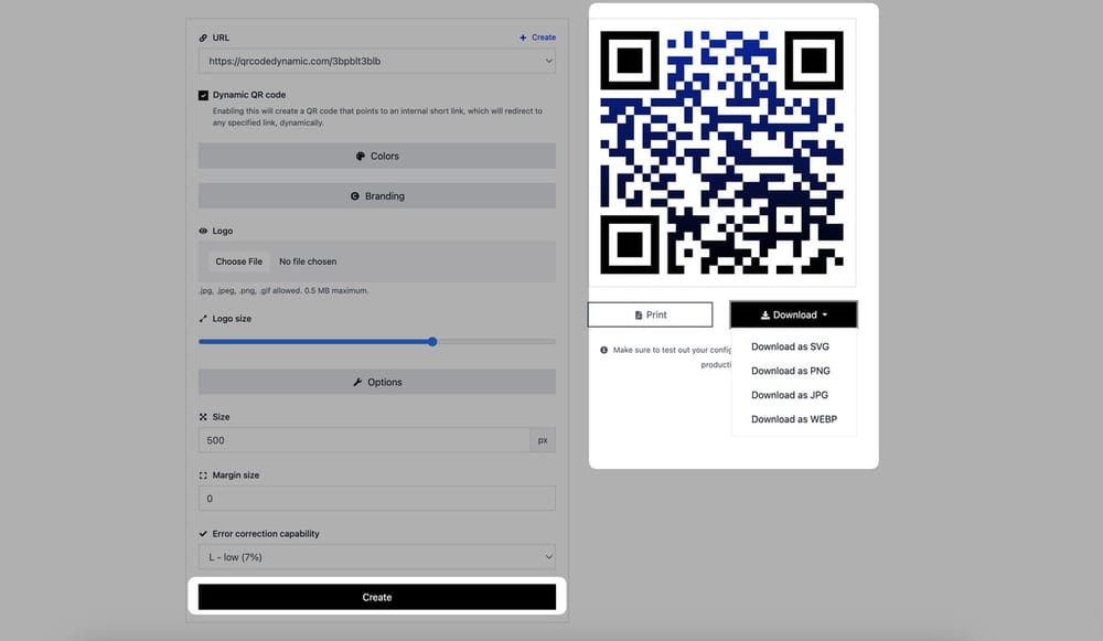 How to Create a URL QR Code on QRCodeDynamic