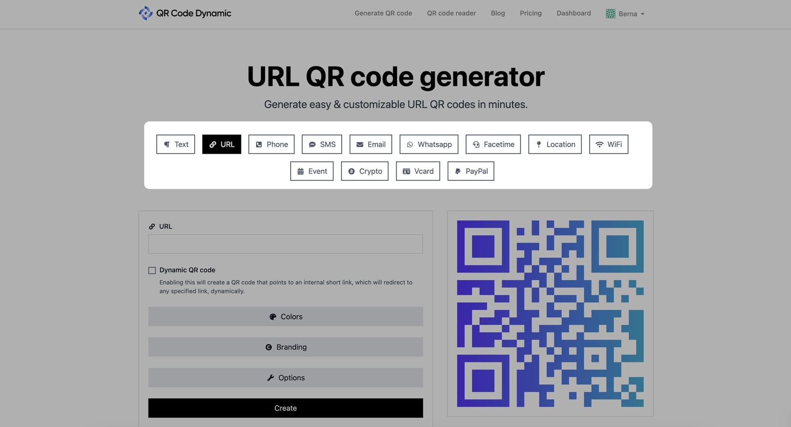 Creating Your First QR Code on QRCodeDynamic