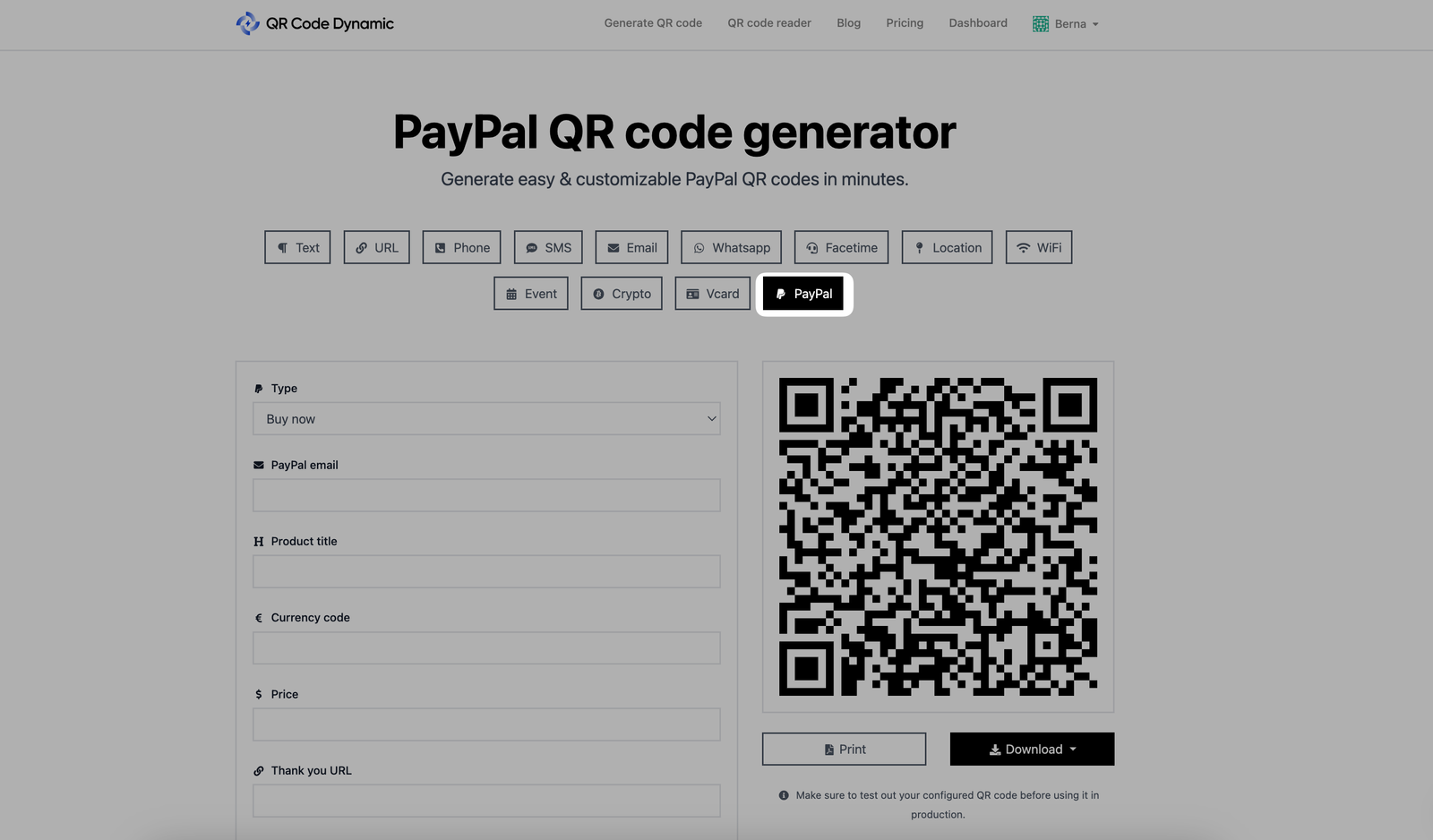 How to Create a PayPal QR Code on QRCodeDynamic